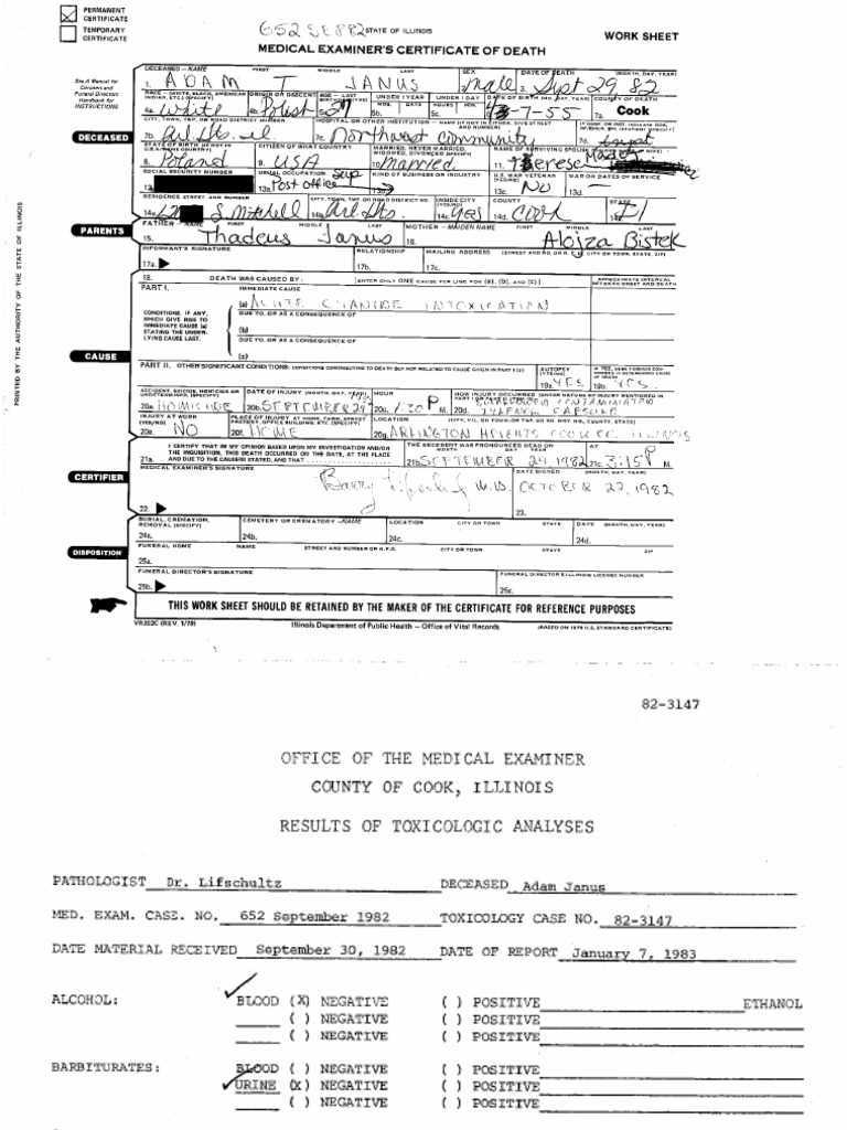 Autopsy Adam Janus | PDF