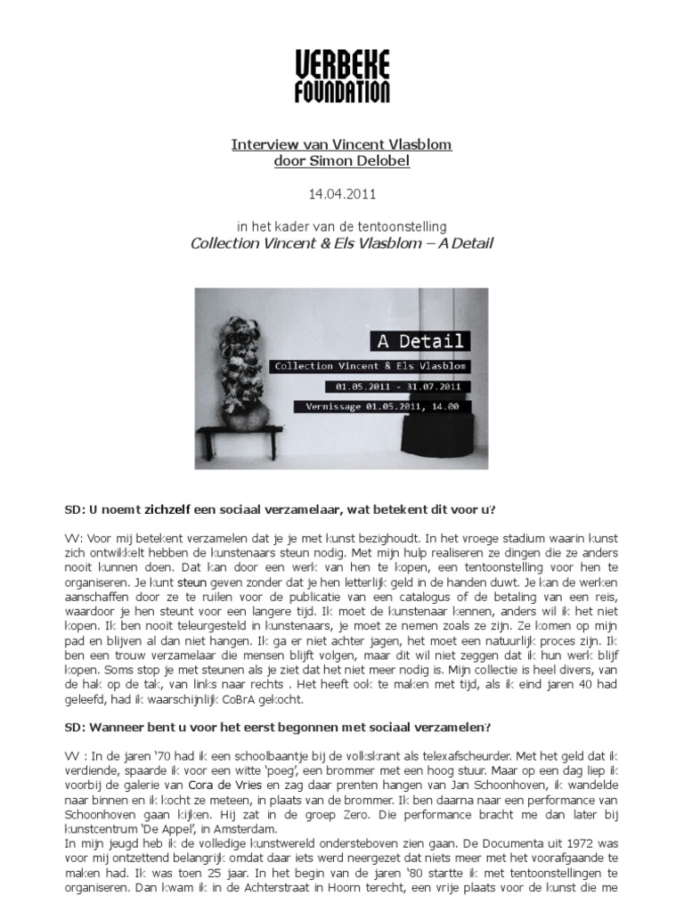 Interview Vlasblom 01.05 | PDF