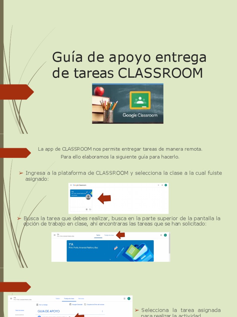 Entrega de Tareas en Classroom: Guía Rápida | PDF | Informática | Software