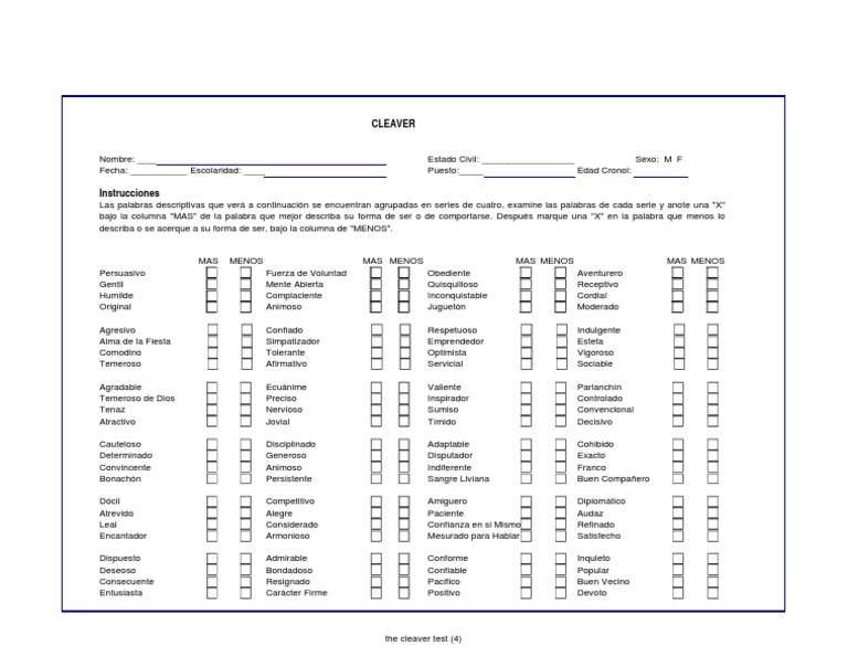 The Cleaver Test | PDF