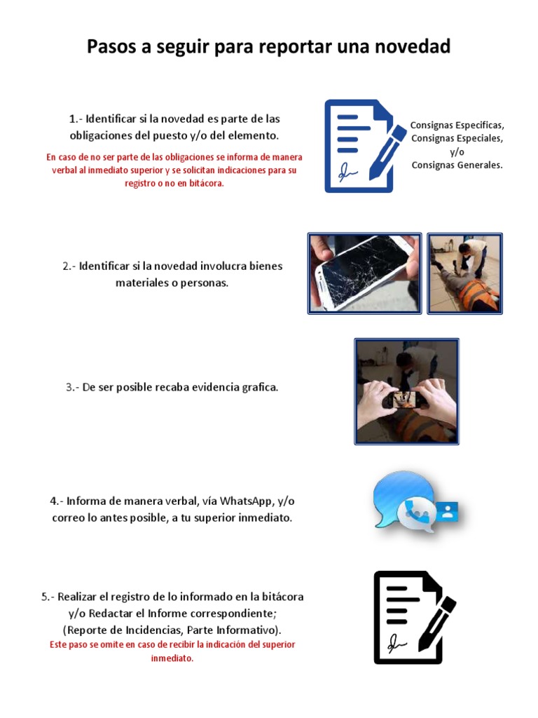 Instrucciones para Reportar Novedades | PDF