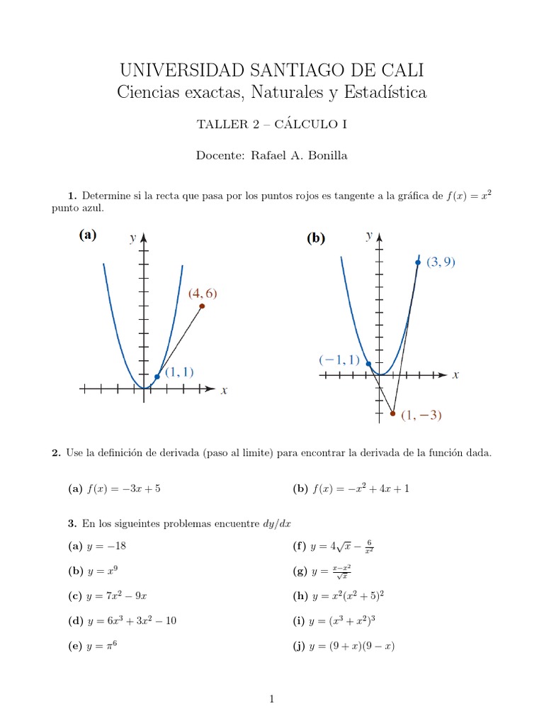 Actividad 2 C LCULO I | PDF | Derivado | Objetos matemáticos