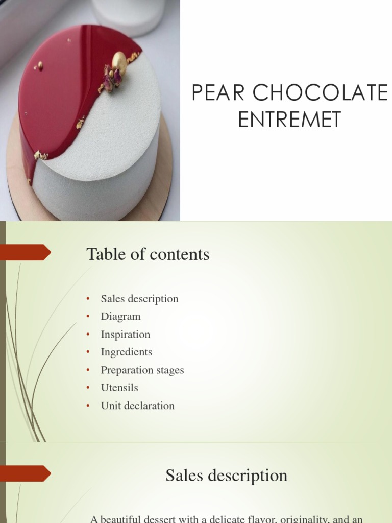 Entremet Creation | PDF | Chocolate | Cooking