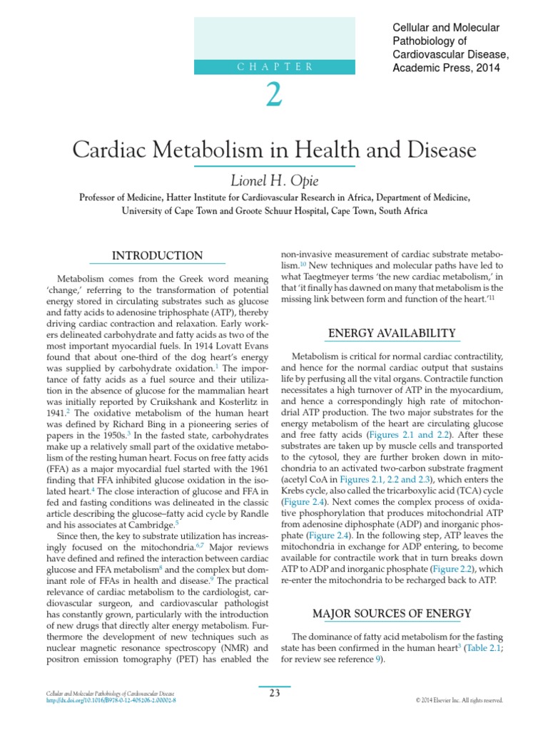 Cardiac Metabolism in Health and Disease-Opie, Lionel H-In Cellular and ...