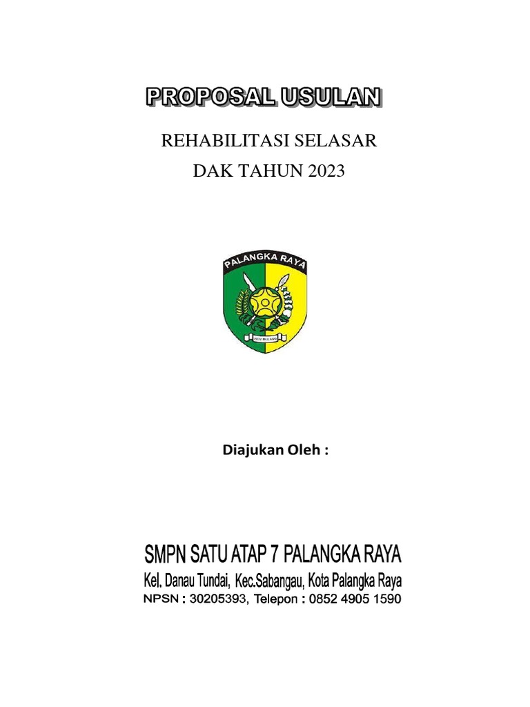 Proposal DAK Rehab Selasar | PDF