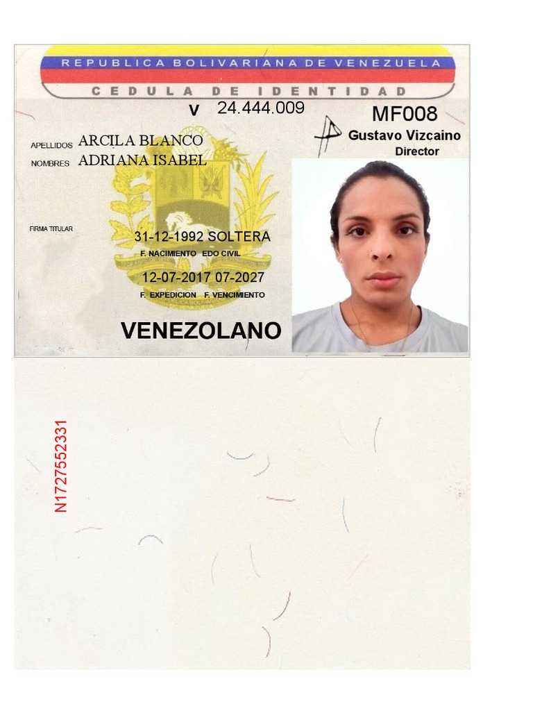 Cedula Editable Venezolana | PDF