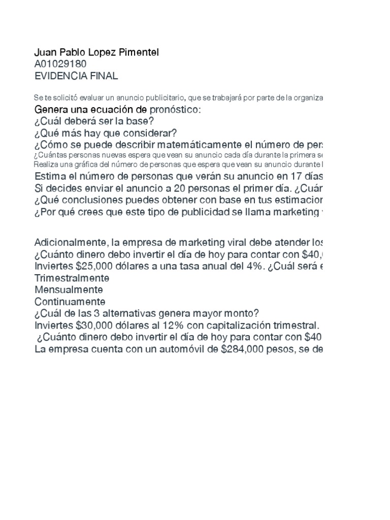 Evidencia Final Razonamiento | PDF | Economias