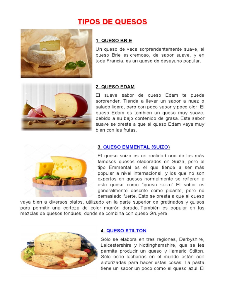 Tipos de Queso | PDF | Queso | Alimentos