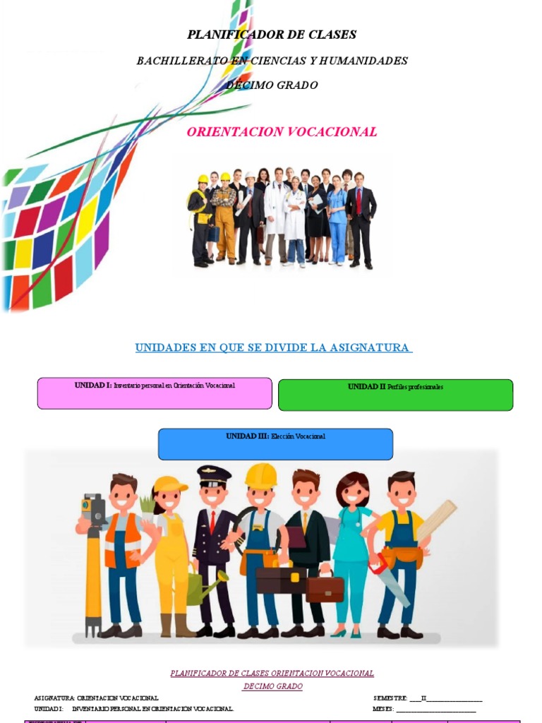 Plan Orientacion Vocacional | PDF | Plan de estudios | Evaluación