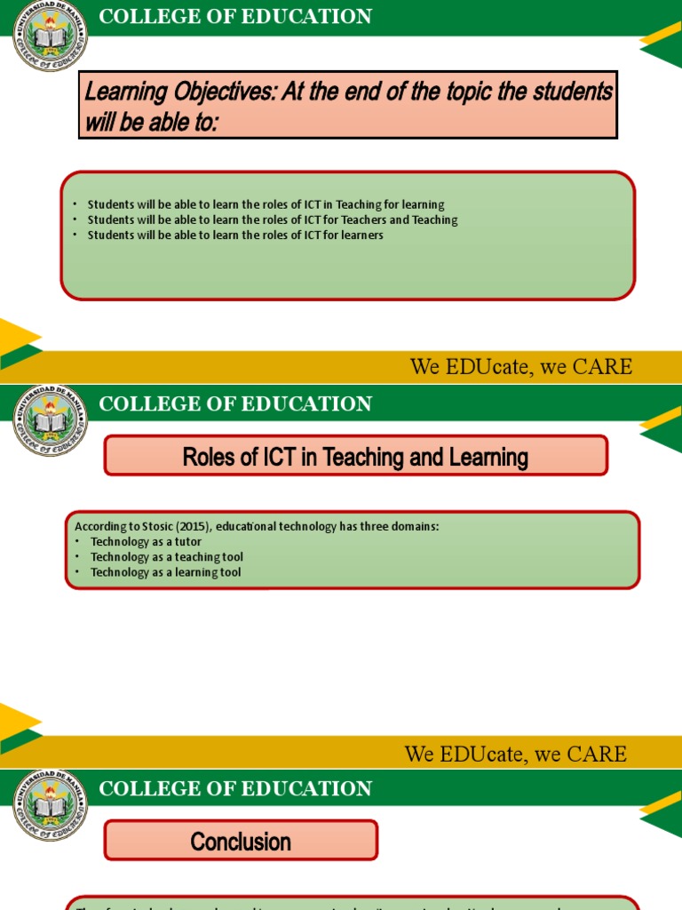 Roles of ICT in Teaching For Learning | PDF | Art | Computers