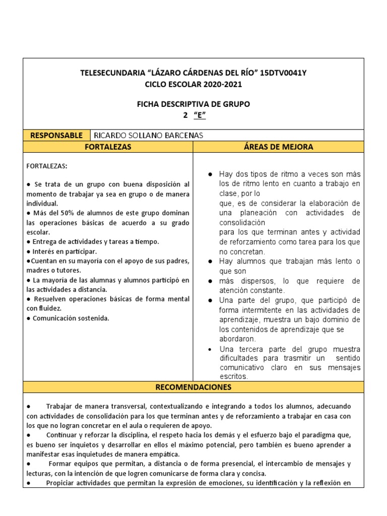 Ficha Descriptiva Grupal Ejemplos Images And Symbols