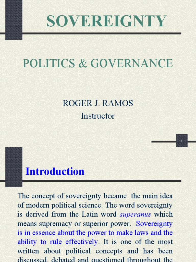 Sovereignty 4 | PDF | Sovereignty | State (Polity)