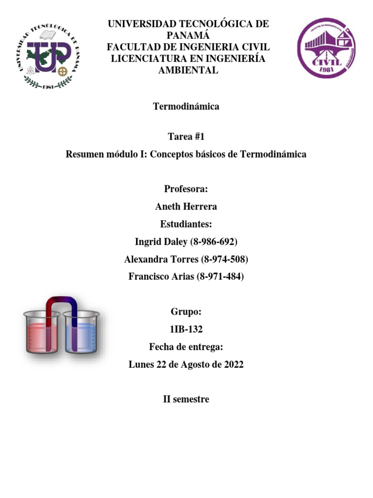 Resumen Módulo I-Conceptos Básicos de Termodinámica - Ingrid Daley (8 ...