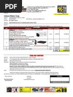 Sample Quotation For CCTV Installation | PDF