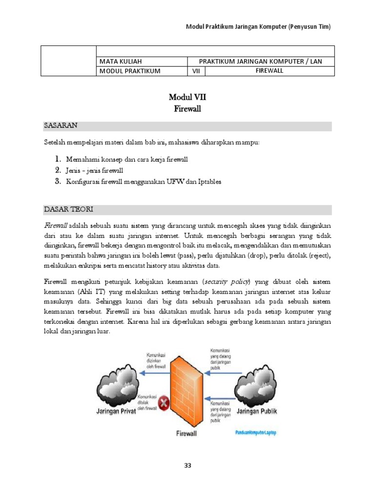 Praktikum Firewall: UFW & Iptables | PDF