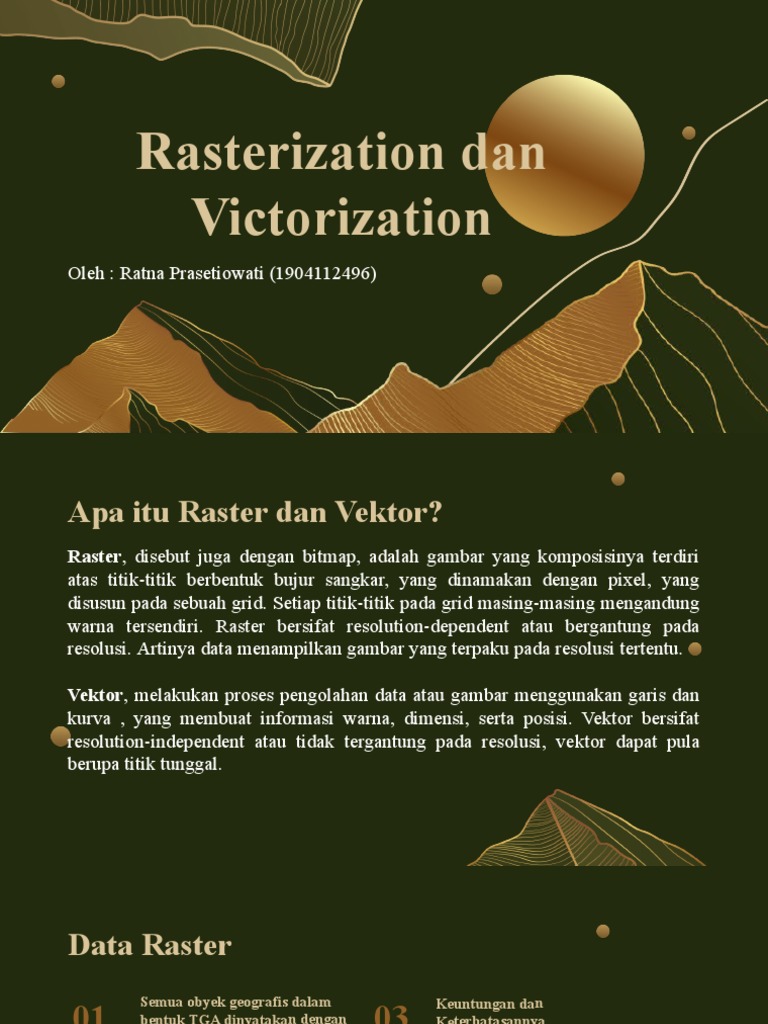 Rasterization Dan Victorization: Oleh: Ratna Prasetiowati (1904112496) | PDF