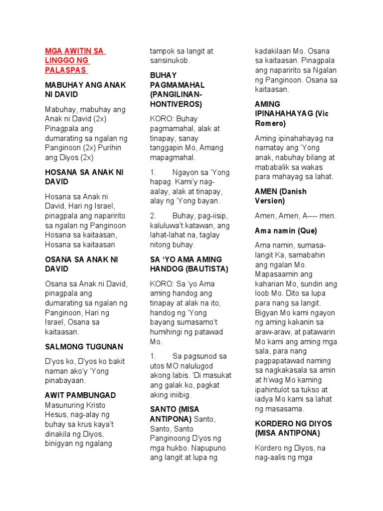 Mahal Na Araw 2022 | PDF