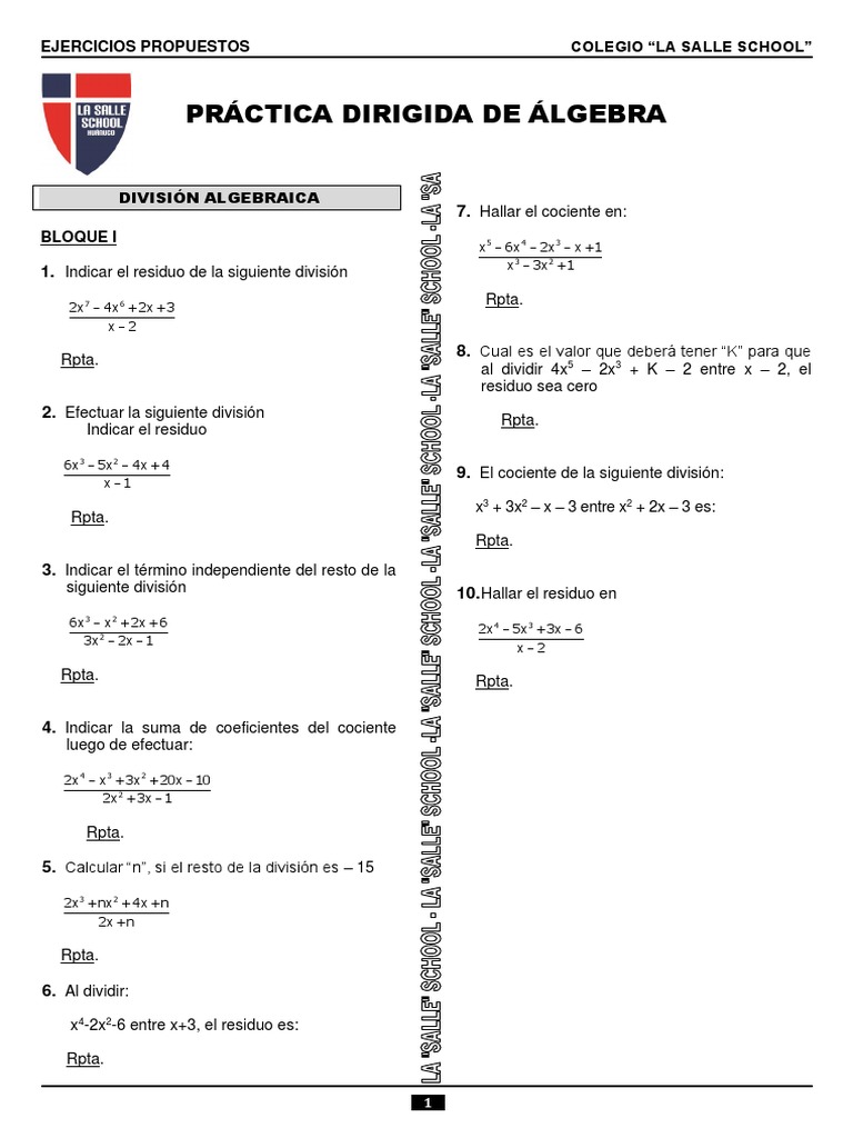 ÁLGEBRA | PDF | Matemáticas | Álgebra abstracta