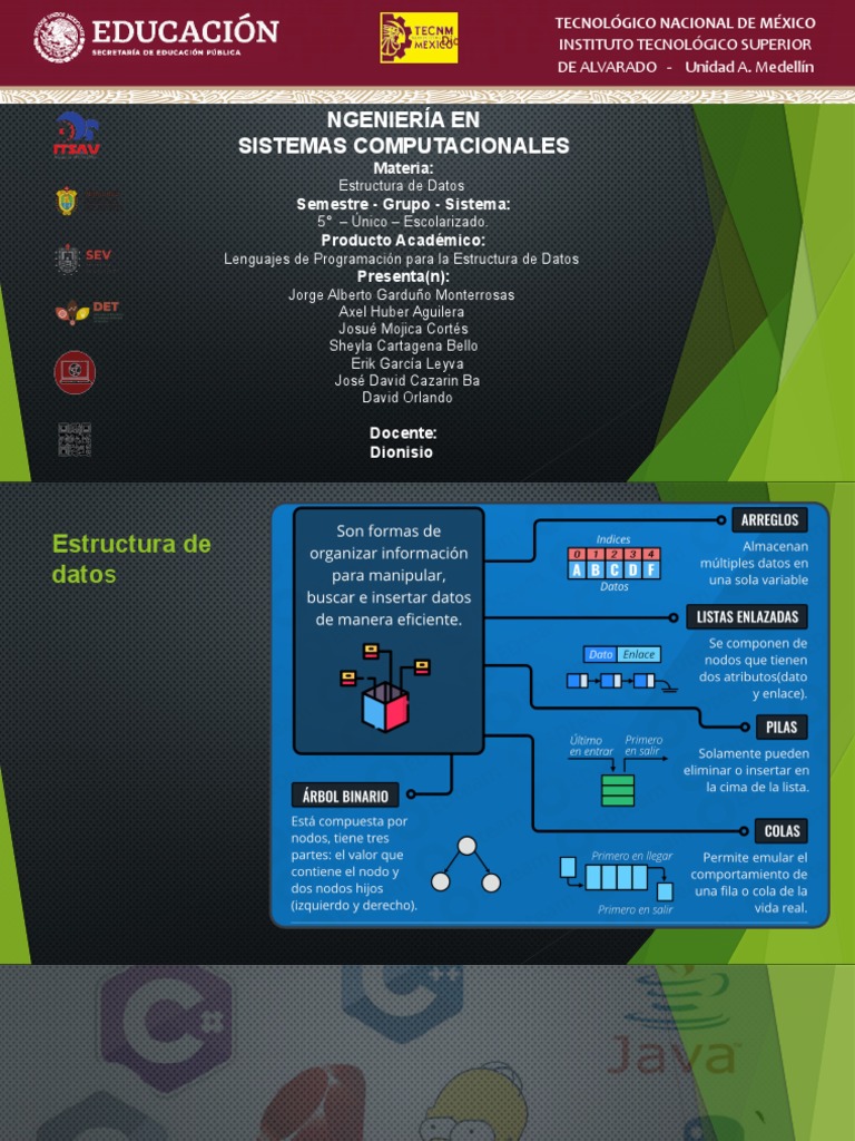 Exposicion Estructura de Datos | PDF | Lenguaje de programación | Java ...