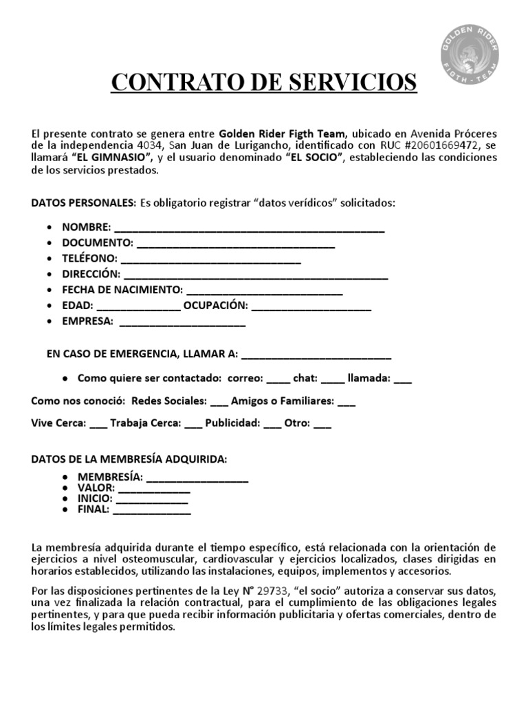 Contrato de Servicios | PDF