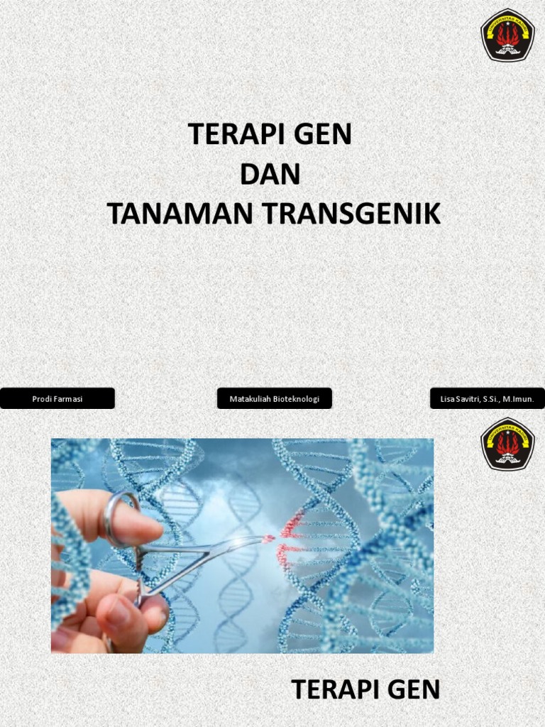 10 - Terapi Gen Dan Tanaman Transgenik | PDF