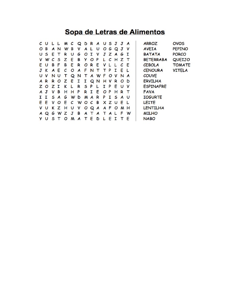 Cruza Sopa de Letra | PDF