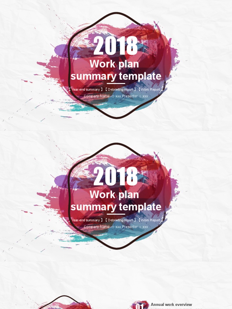Work Plan Summary Template | PDF
