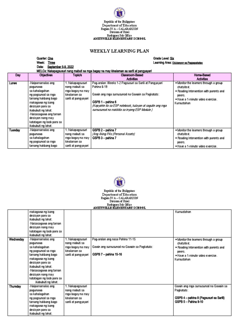 Wlp-Jayral-Q1-Week3 - Esp | PDF