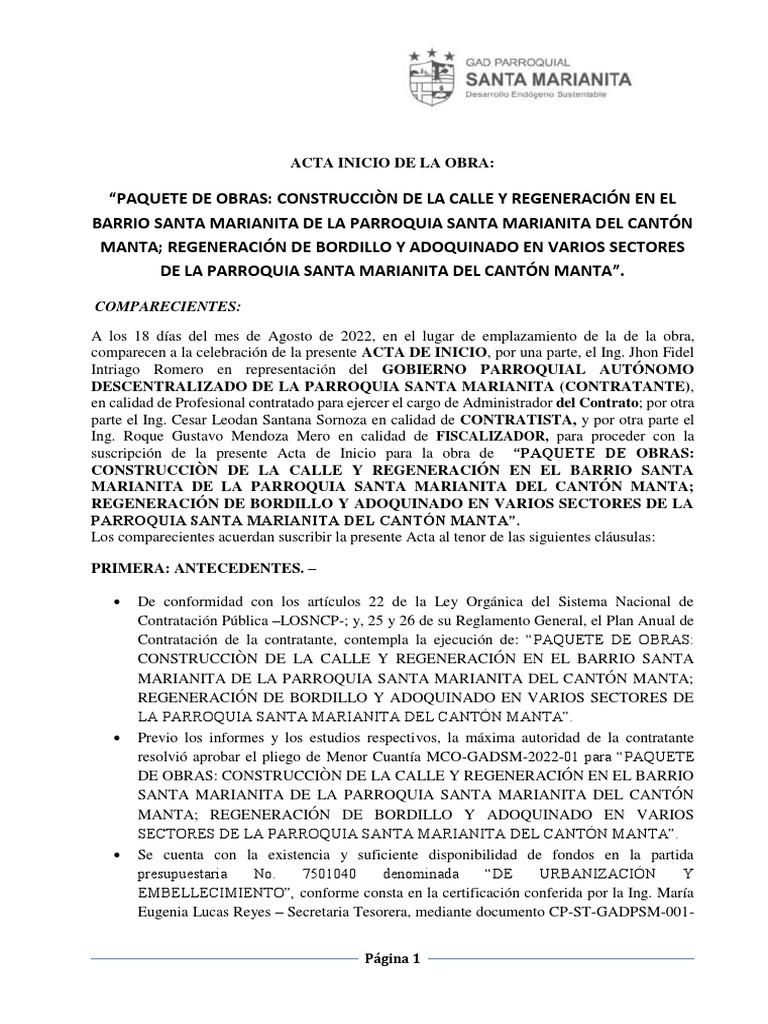 ACTA DE INICIO-signed-signed-signed | PDF