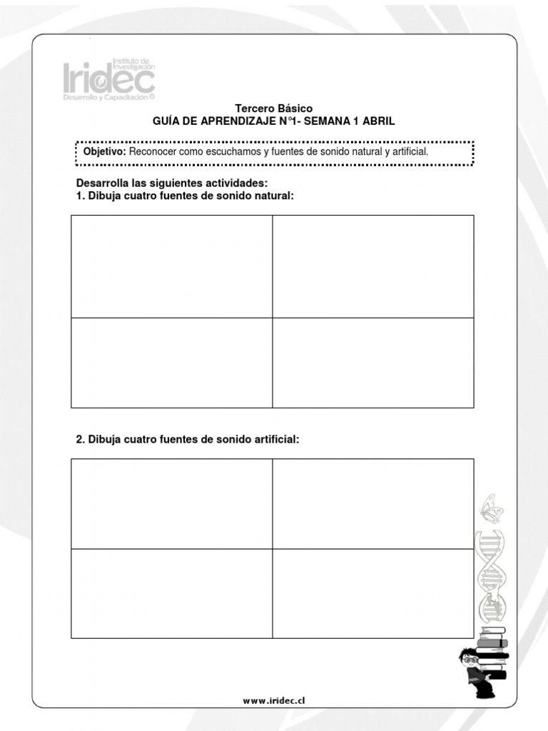 3 Basico Guias de Aprendizaje Abril Ciencias Naturales | PDF | Sonido 3 Basico Guias de Aprendizaje Abril Ciencias Naturales | PDF | Sonido