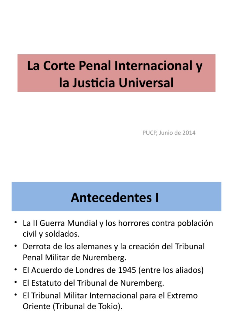 Corte Penal Internacional y Justicia Universal 2014 | Download Free PDF ...