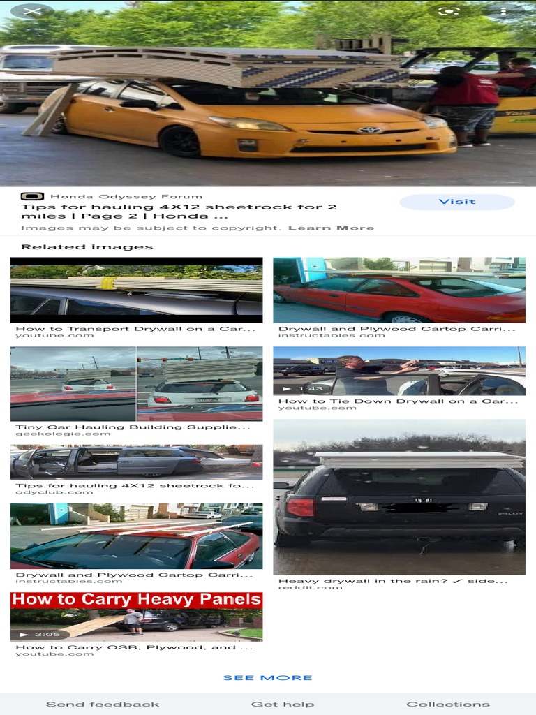 how to transport drywall in van truck - Google Search | PDF