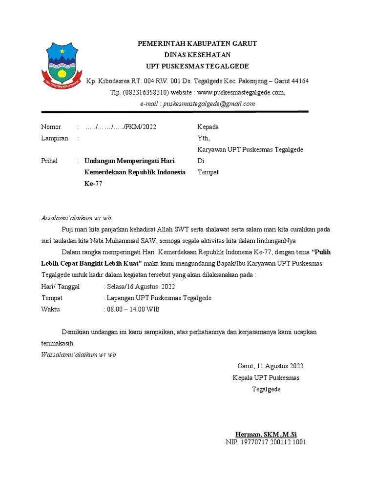 Surat Undangan 17 Agt | PDF