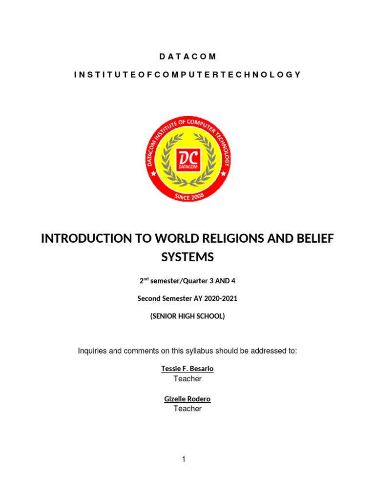 Module World Religion Week 1 2 | PDF | Western Asia | Monotheism