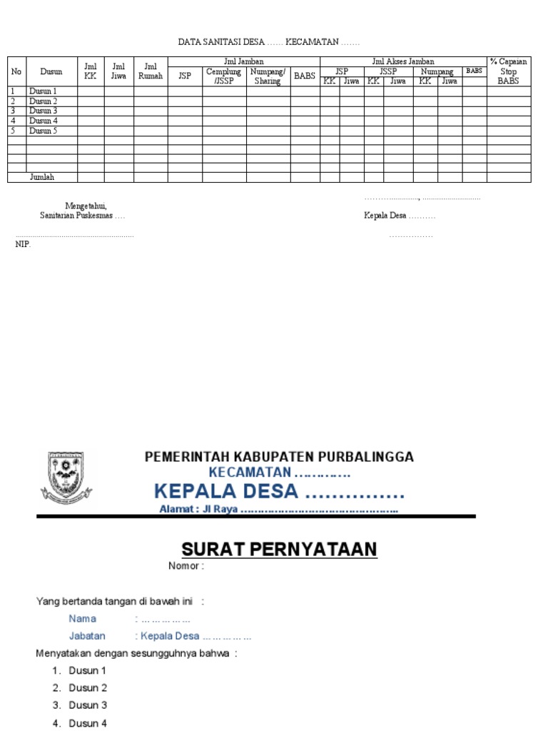 Form Verifikasi ODF Desa | PDF