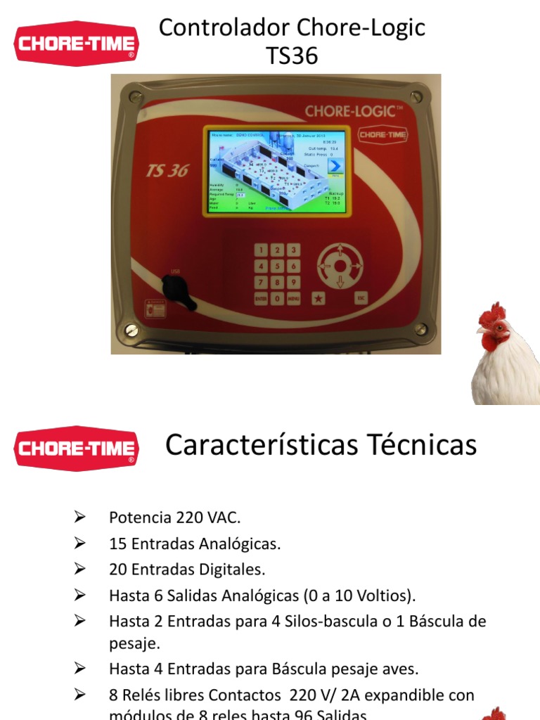Presentacio ChoreLogic TS36 SP | PDF | Relé | Pantalla táctil