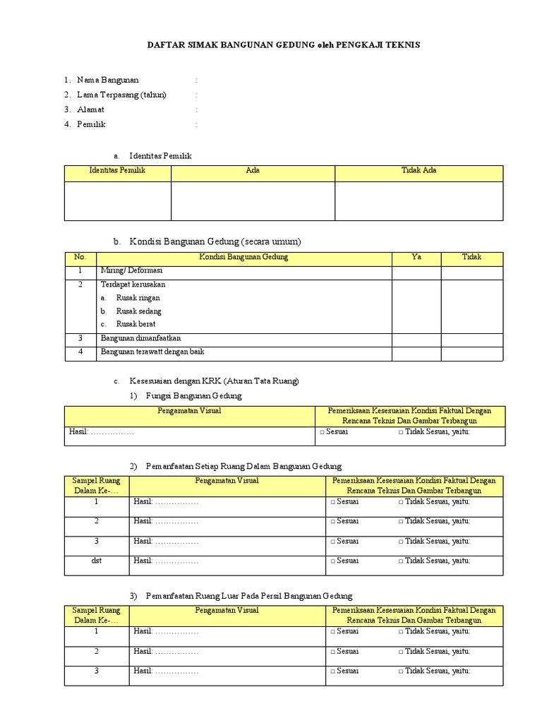 Master Daftar Simak PERMEN 16 TH 2021 | PDF