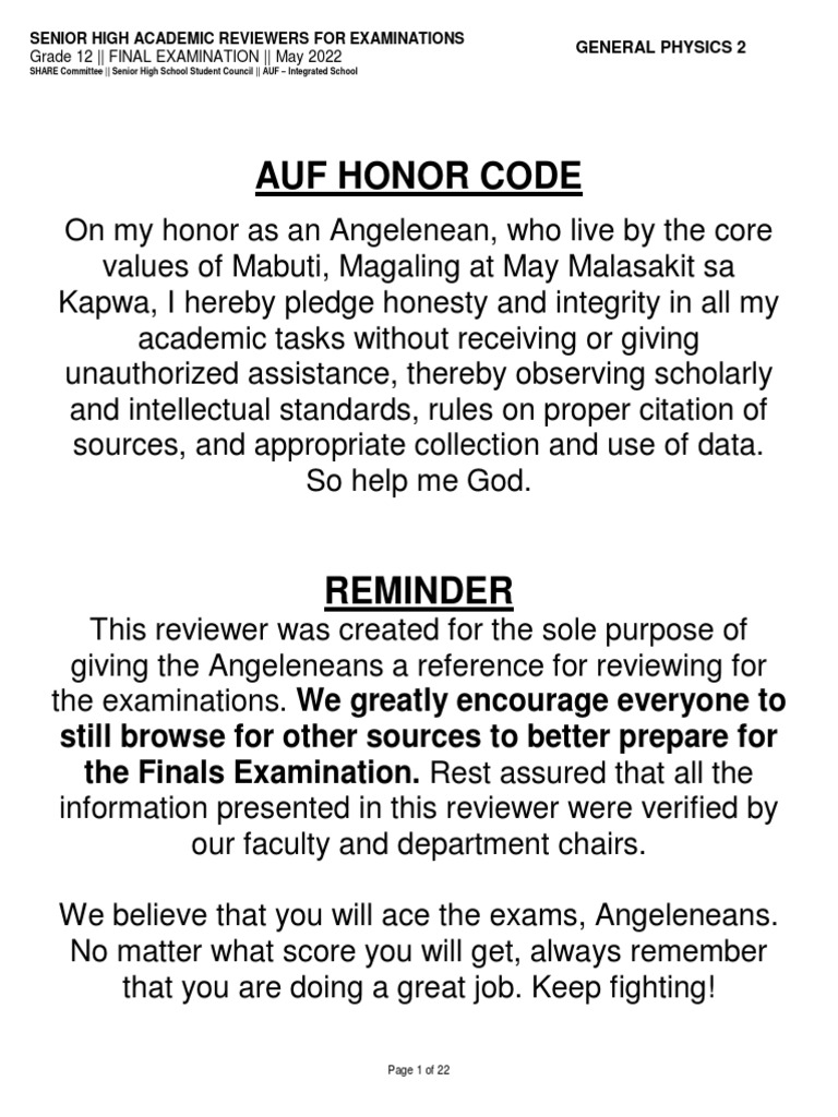 General Physics 2 Pdf Capacitor Electric Charge