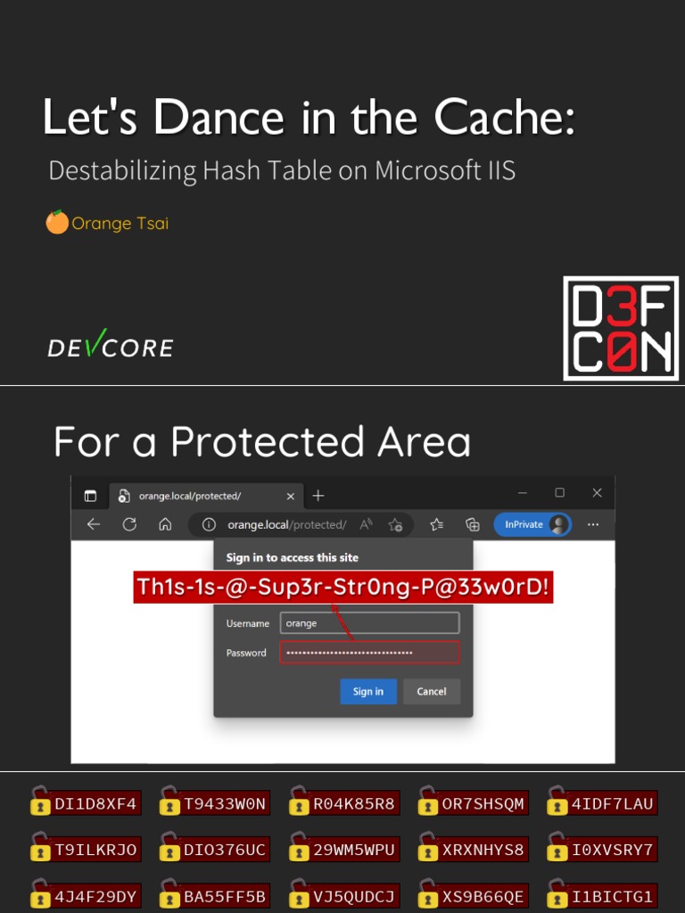 Orange Tsai - Lets Dance in The Cache - Destabilizing Hash Table On Microsoft IIS | PDF ...