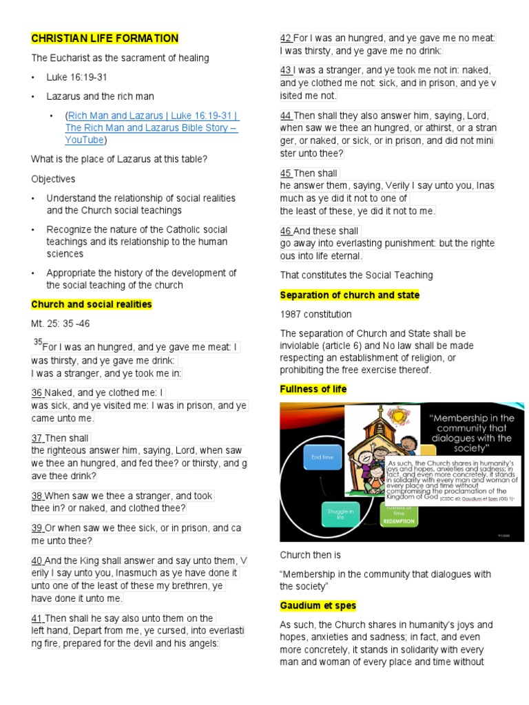 Catholic Social Teachings | PDF | Catholic Church | Catholic Social ...