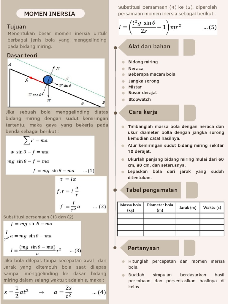 Modul Momen Inersia | PDF