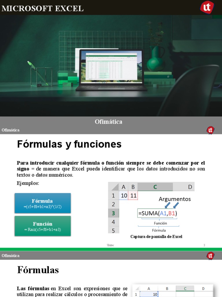 Clase - 3 y 4-Excel-Formulas y Funciones | PDF | Fórmula | Microsoft Excel