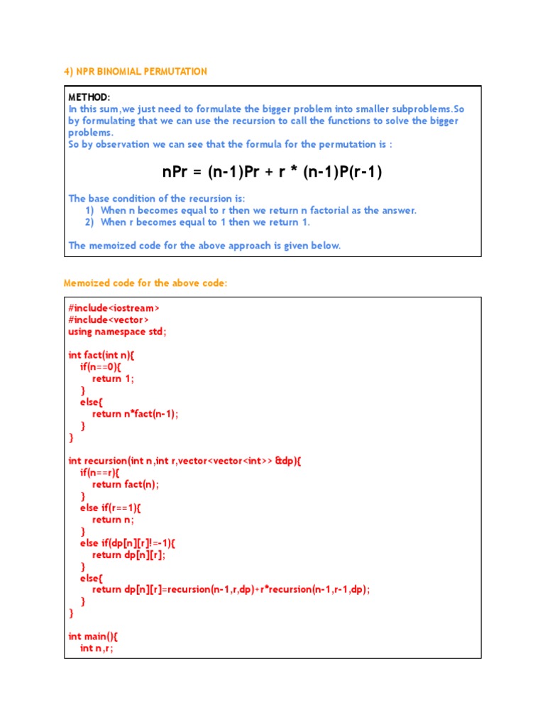 4) NPR Binomial Permutation | PDF | Teaching Methods & Materials ...