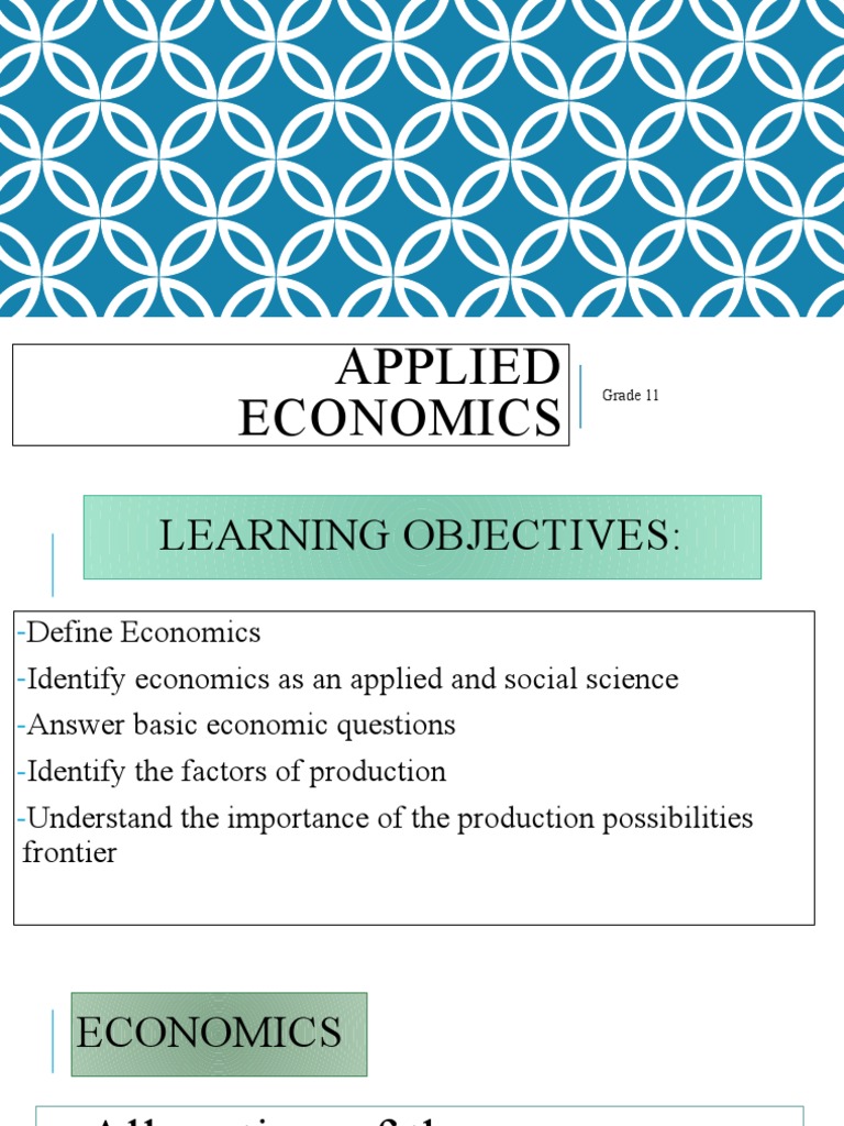 Applied Economics 11 | PDF | Economics | Macroeconomics