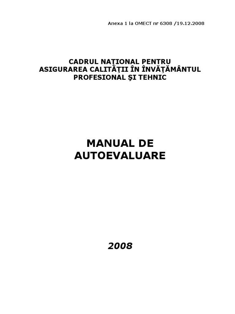 Manual de Autoevaluare | PDF