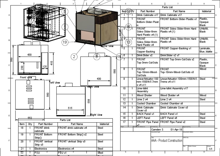 Drink Cabinet Construction Details | PDF | Building Materials ...