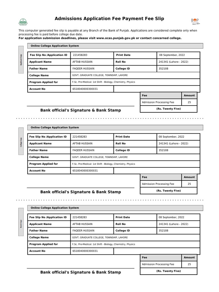 Application Fee Payment | PDF | Fee | Payments