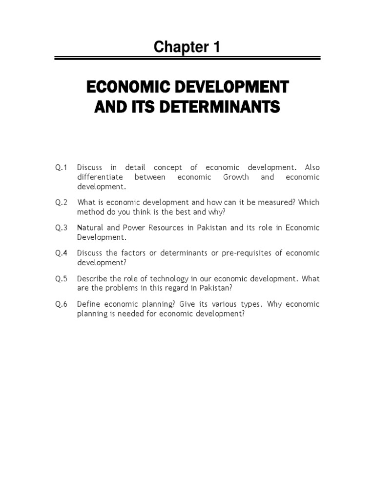 Chapter 01 Converted | PDF | Economic Growth | Economic Development