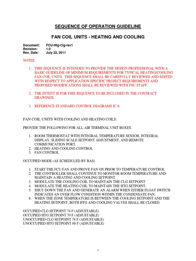 IC-9 FCU Box With Cooling-Reheat | PDF | Thermostat | Engineering ...