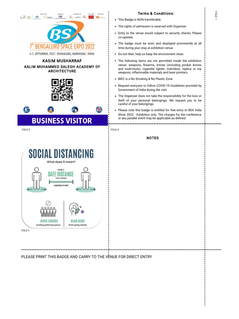 BSX India Show 2022 Entry Badge | PDF